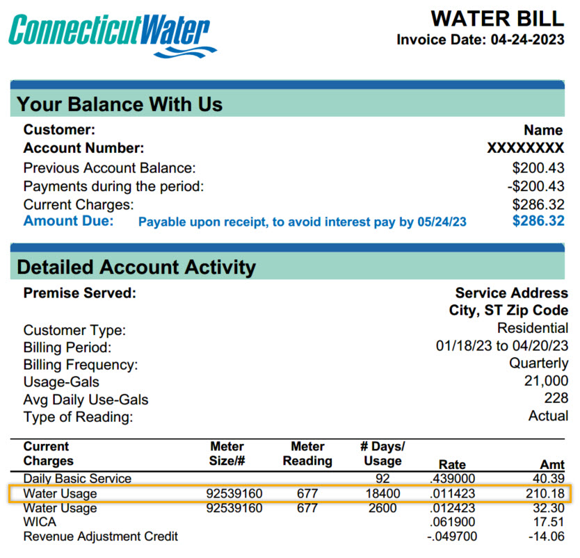 Pay your bill | Connecticut Water